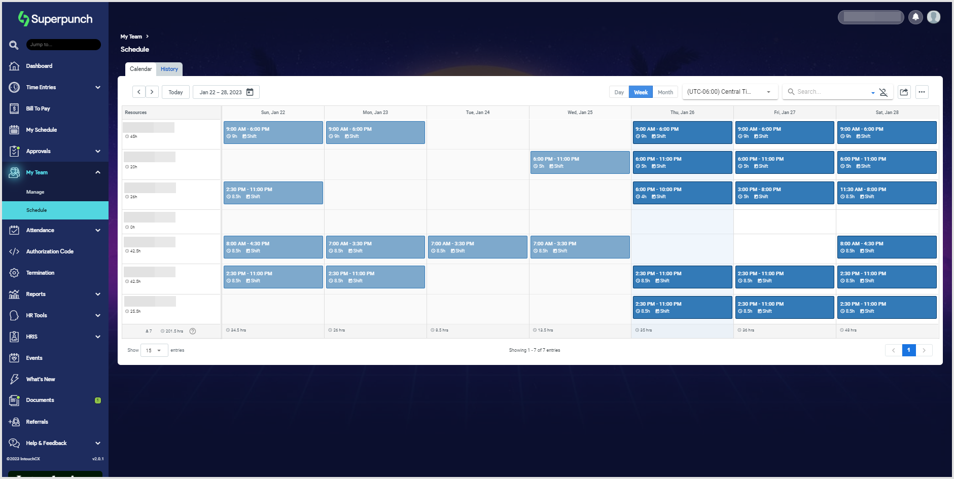 Schedule in Superpunch - Adding, Deleting, and Editing – IntouchCX Help Center