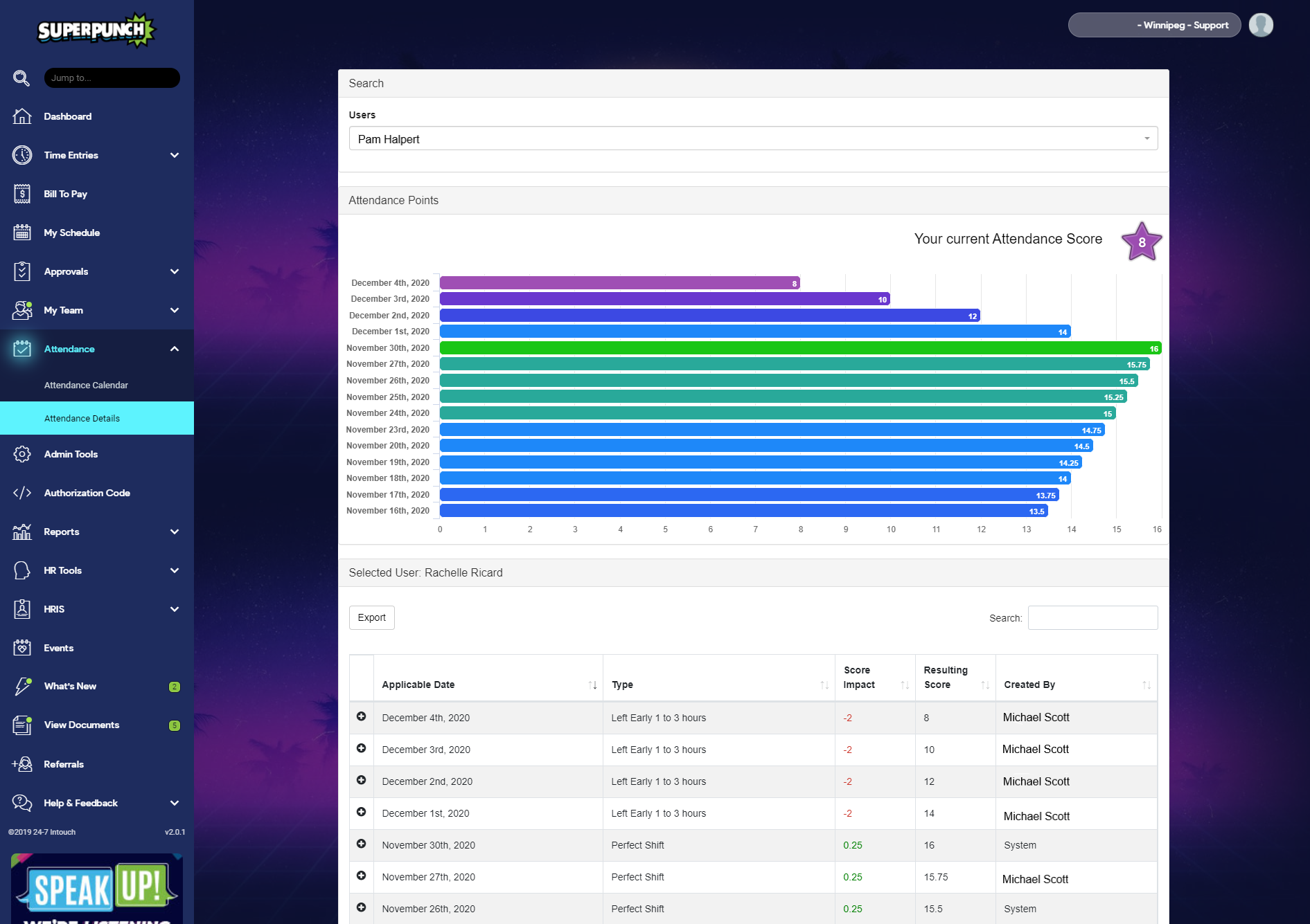 View Attendance Score Details – 24-7 Intouch Help Center