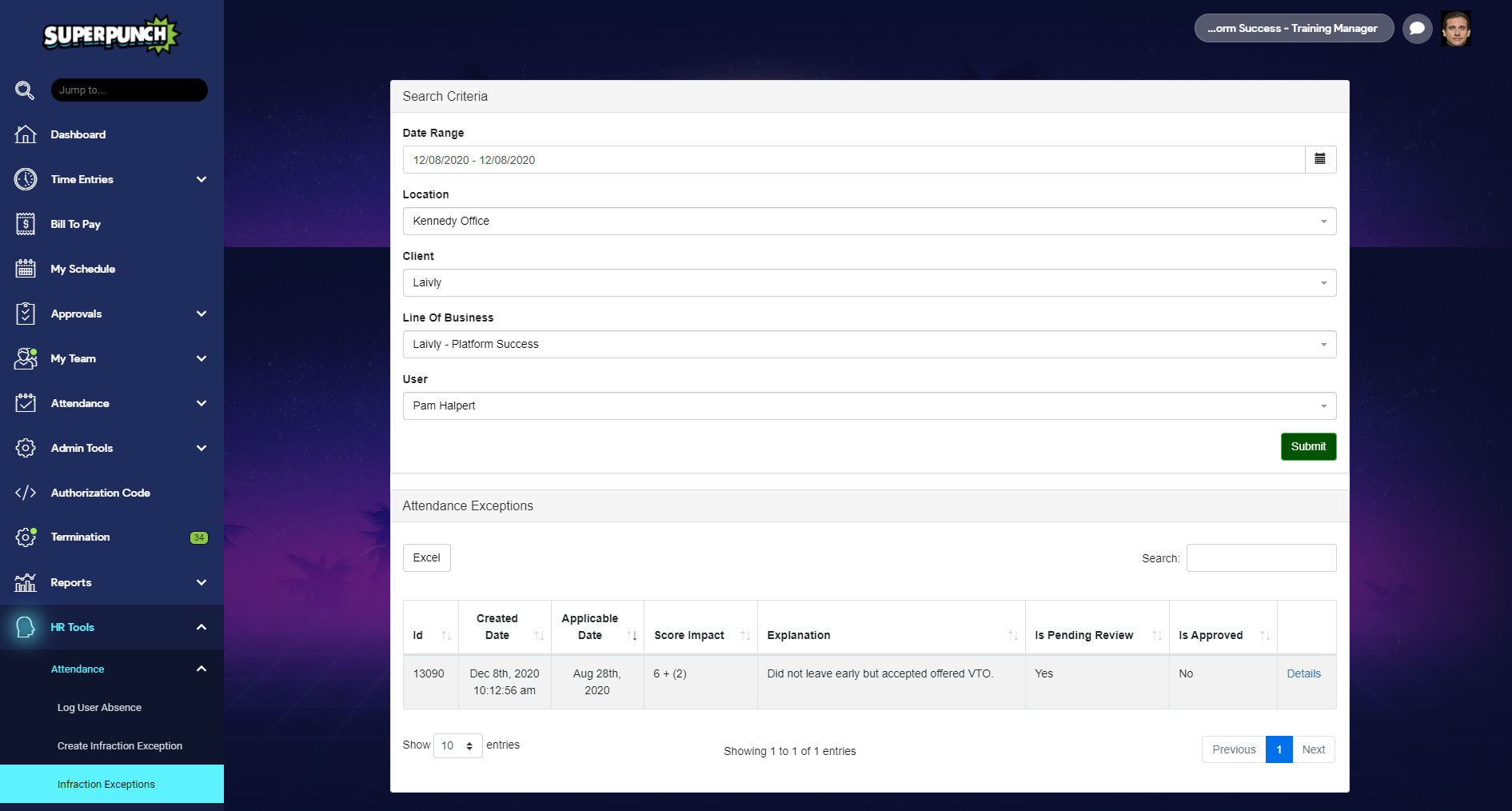 View Infraction Exceptions – 24-7 Intouch Help Center